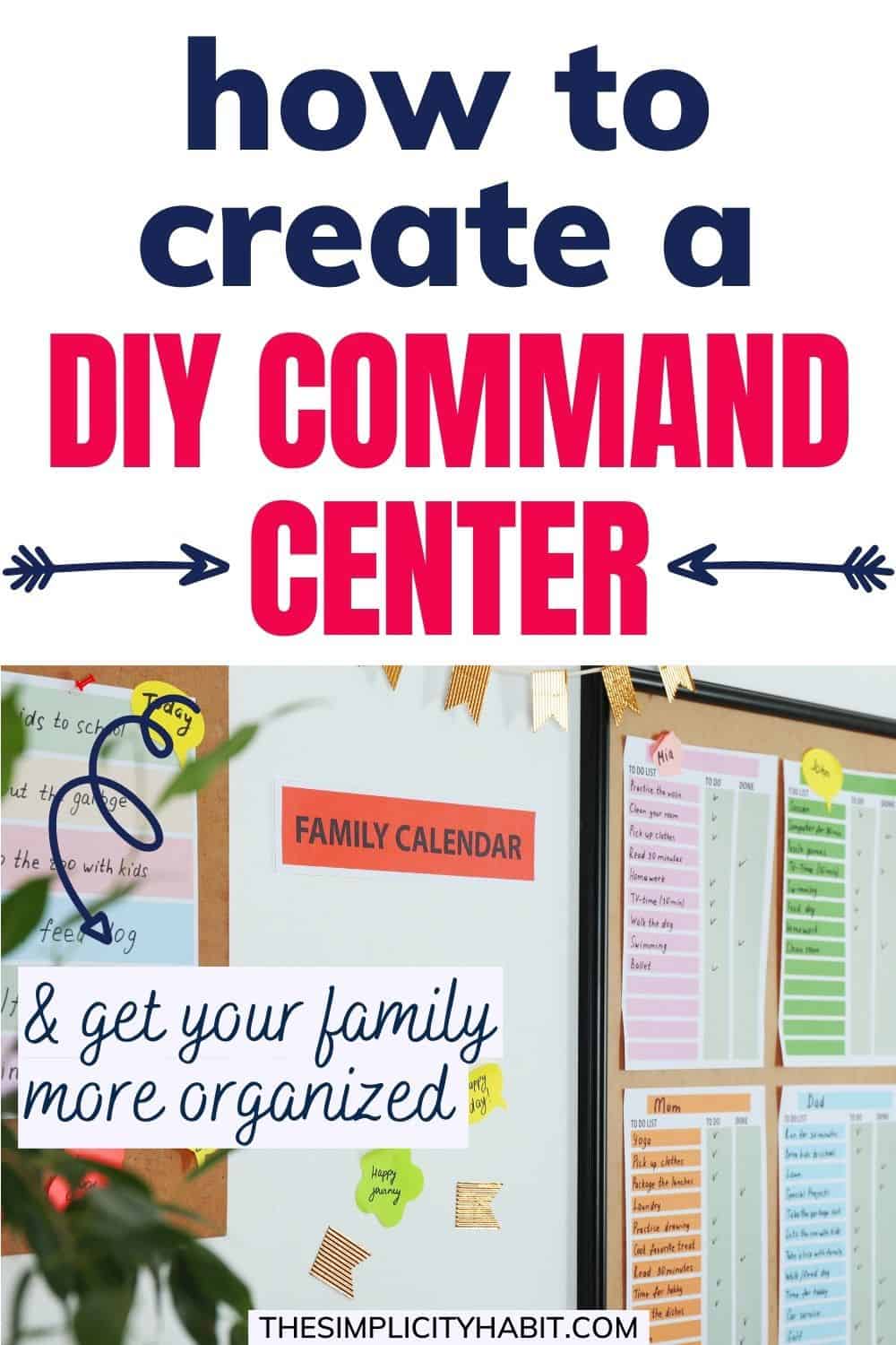 How to Create a DIY Home Command Center - The Simplicity Habit