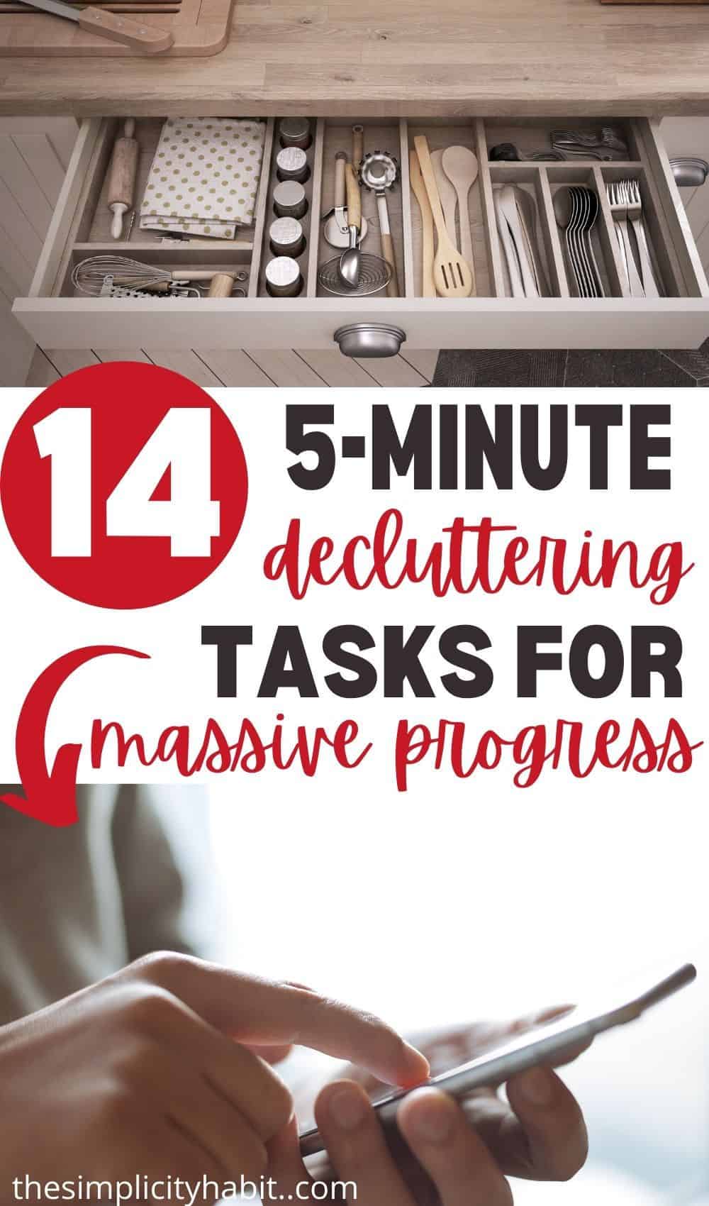 5-Minute Decluttering Tasks to Make Massive Progress - The Simplicity Habit